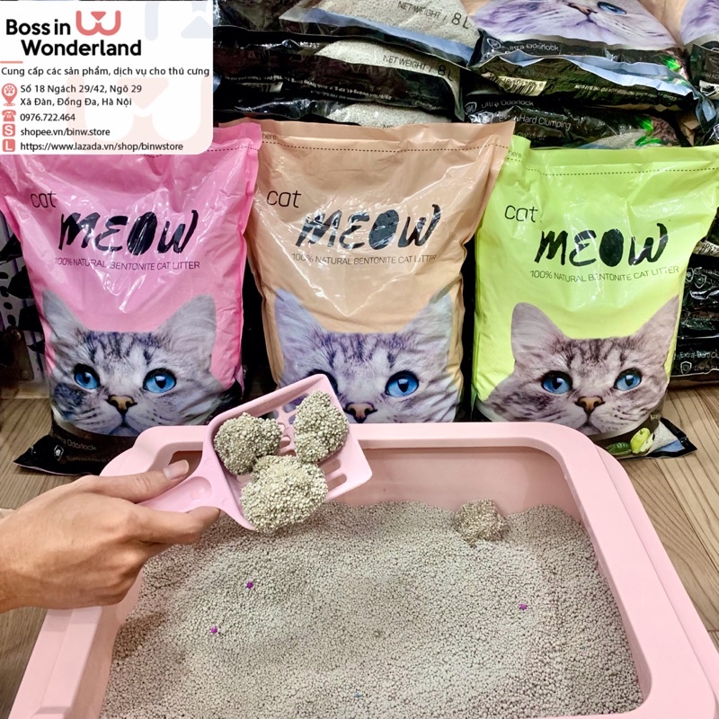 Cát vệ sinh cho mèo cat MEOW siêu vón hút | Shopee Việt Nam