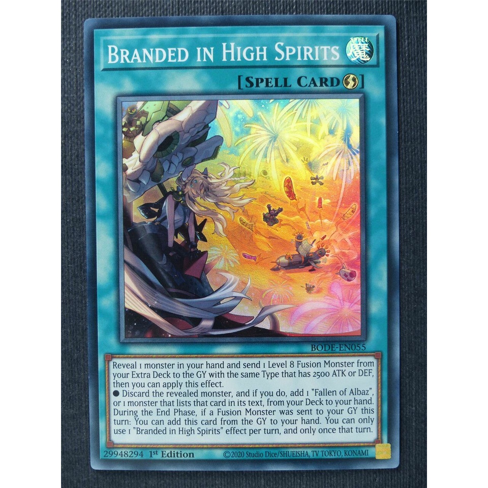 Thẻ bài YUGIOH - Branded in High Spirits - BODE-EN055 - Super Rare 1st ...