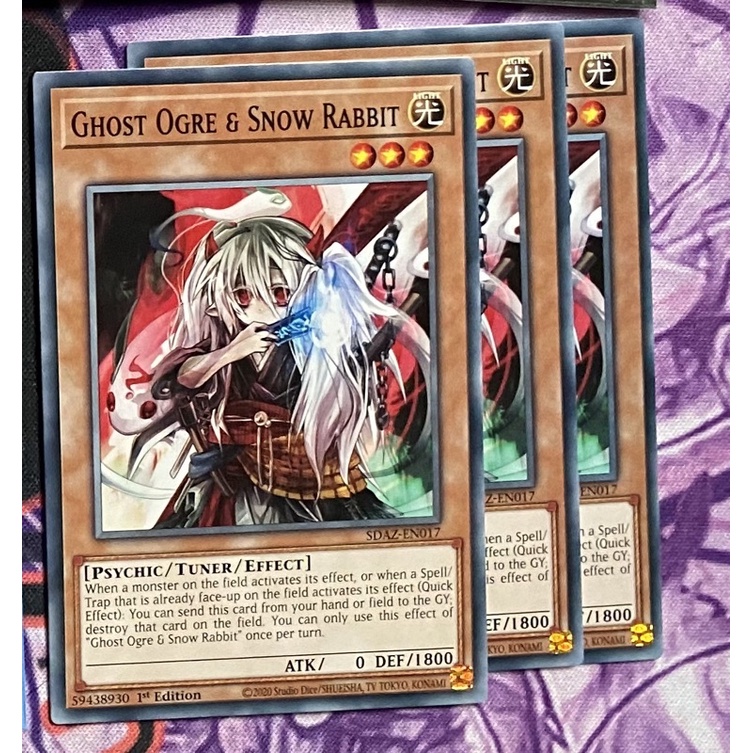 Thẻ bài Yugioh Ghost Ogre & Snow Rabbit - Common - SDAZ-EN017 | Shopee ...