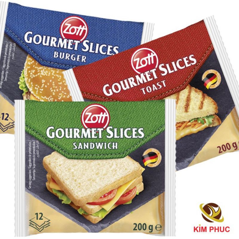 Phô Mai Lát Zott Burger/ Toast gói 200g( 12 lát) | Shopee Việt Nam