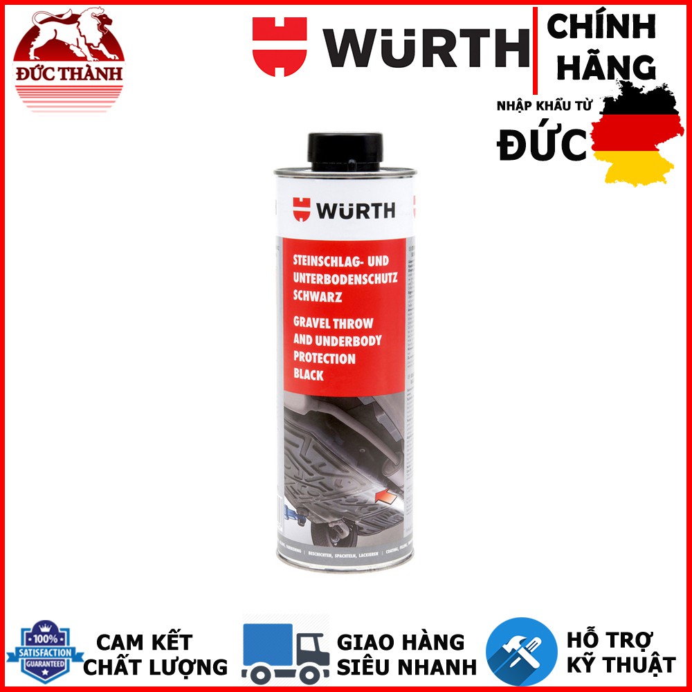 Thùng 12 chai phủ gầm đen gốc nhựa Wurth Stone Chip And Underbody ...