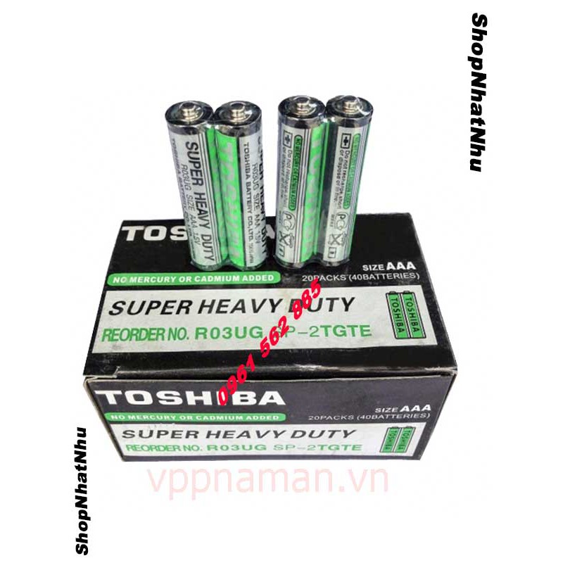 Pin Tiểu Toshiba AAA-Hàng Chính Hãng-Bán Đôi Và Bán Hộp 20 Đôi Pin ( 40 ...