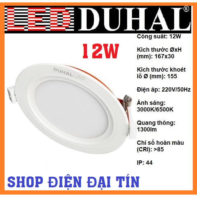 ĐÈN LED ÂM TRẦN PANEL DUHAL 12W mã KDPT212 - chính hãng | Shopee Việt Nam