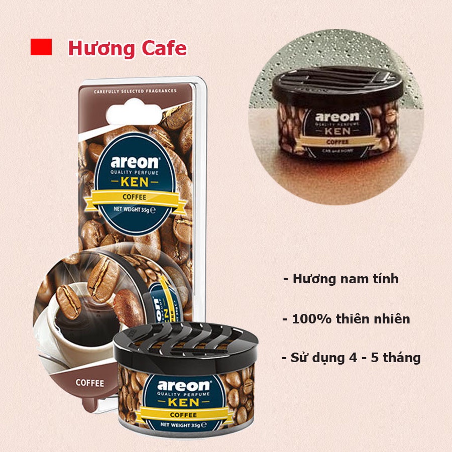 Sáp thơm ô tô hương cà phê, Nước hoa ô tô Areon Ken Coffee | Shopee ...