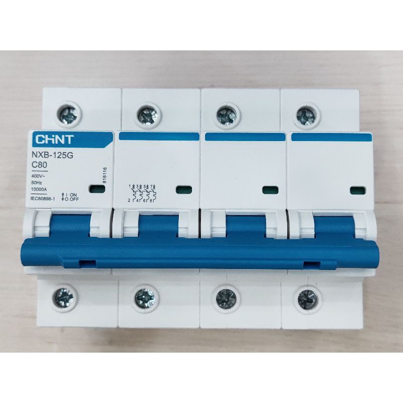 Cầu dao tự động ChinT MCB NXB-125G 4P 80A 100A 125A 10KA | Shopee Việt Nam