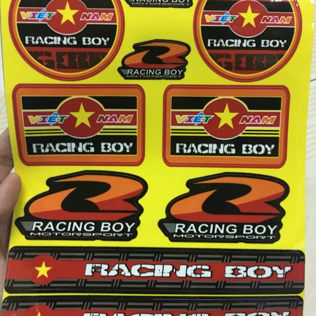 Tem logo sét VN Racing boy | Shopee Việt Nam