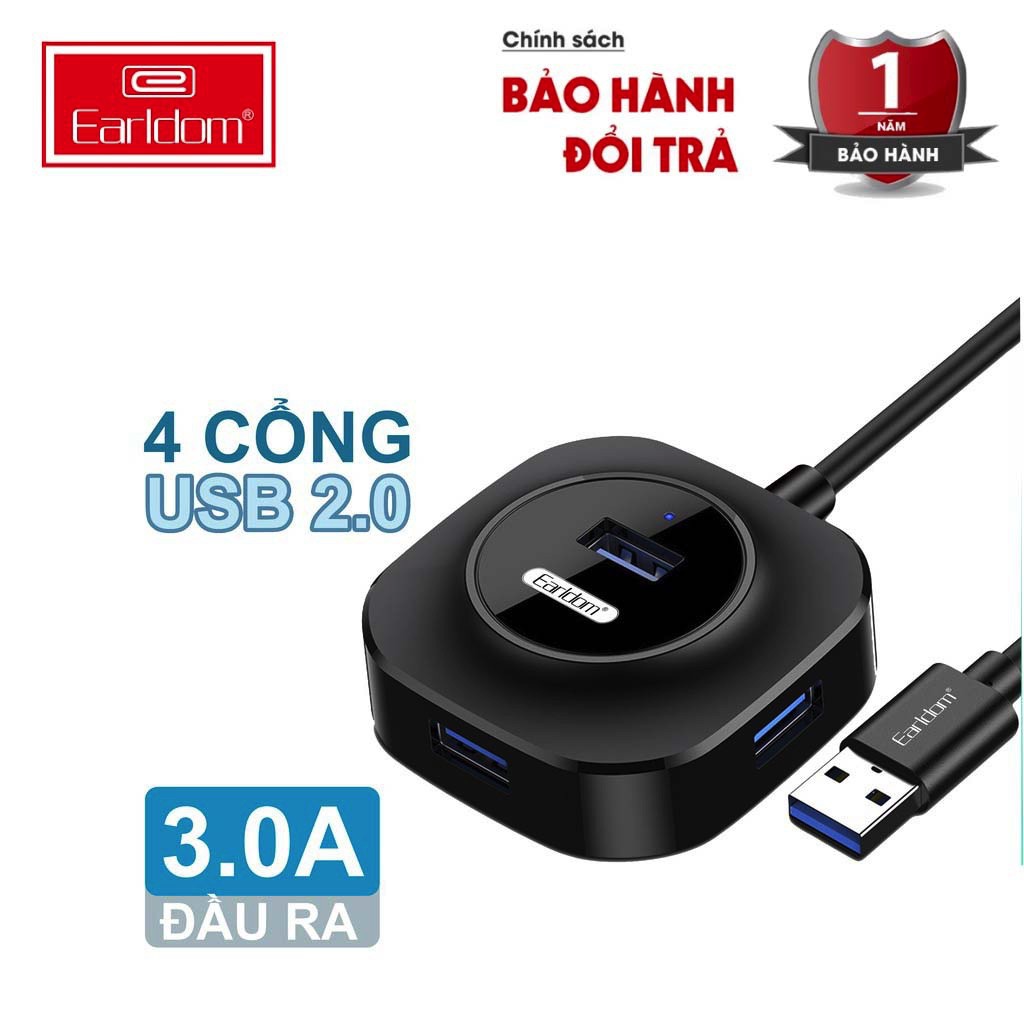 Hub Earldom HUB-06 Tốc Độ Cao Bộ Chia USB Từ 1 Thành 4 Cổng - BH 12 ...