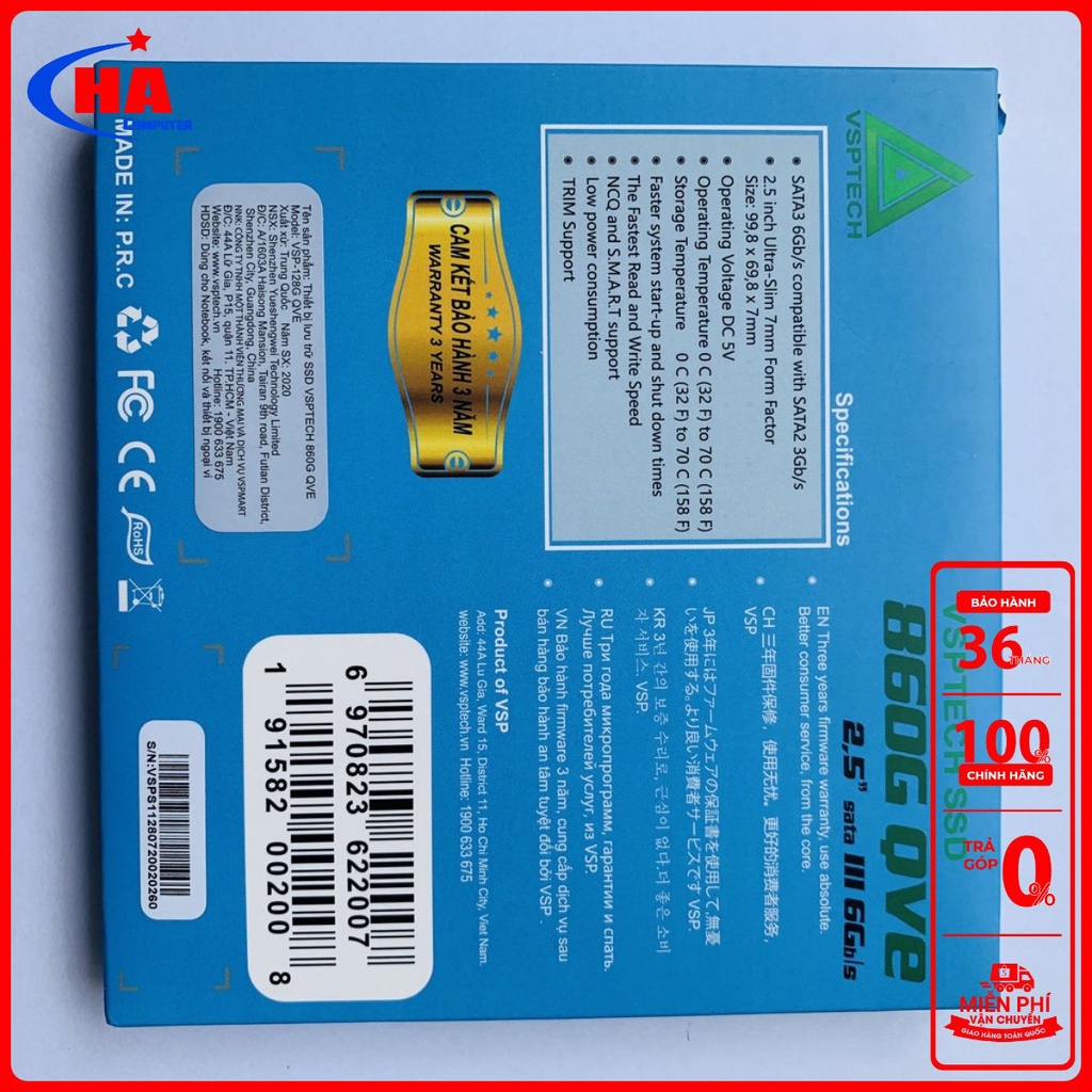 Ổ cứng SSD 128GB VSPTECH 860G QVE Chính hãng | Shopee Việt Nam