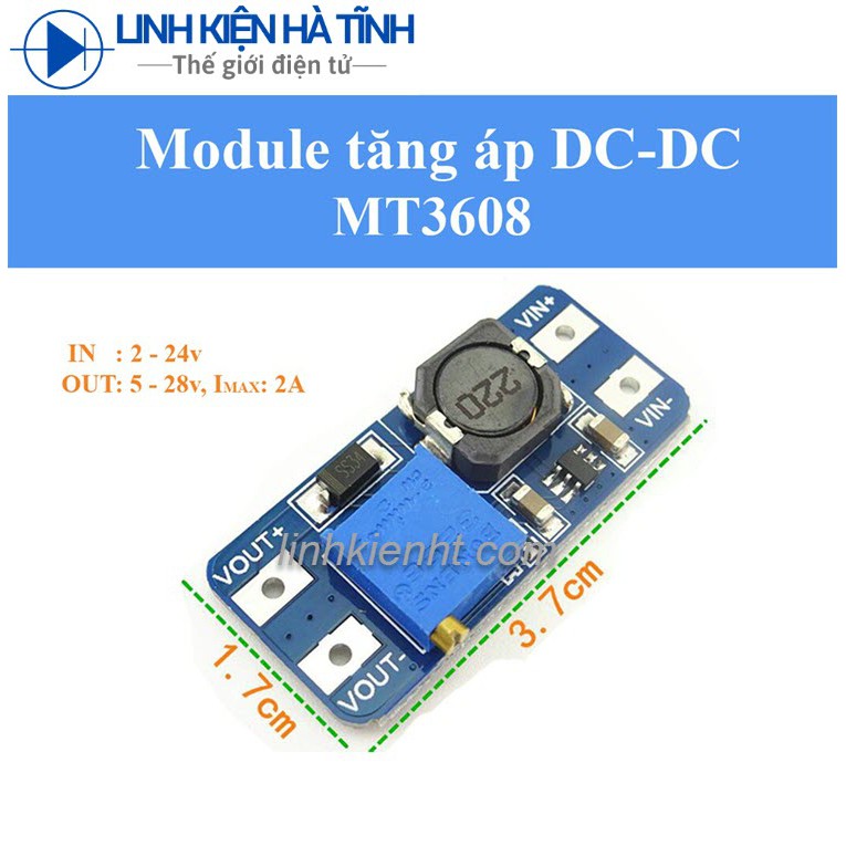 Mạch nguồn tăng áp DC MT3608 2A | Shopee Việt Nam