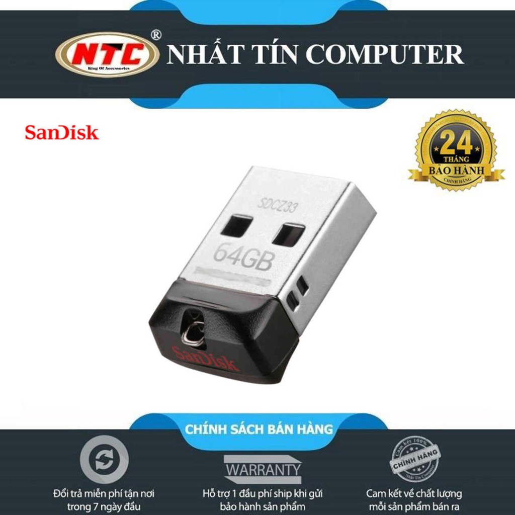 USB Sandisk Cruzer Fit CZ33 64GB | Shopee Việt Nam