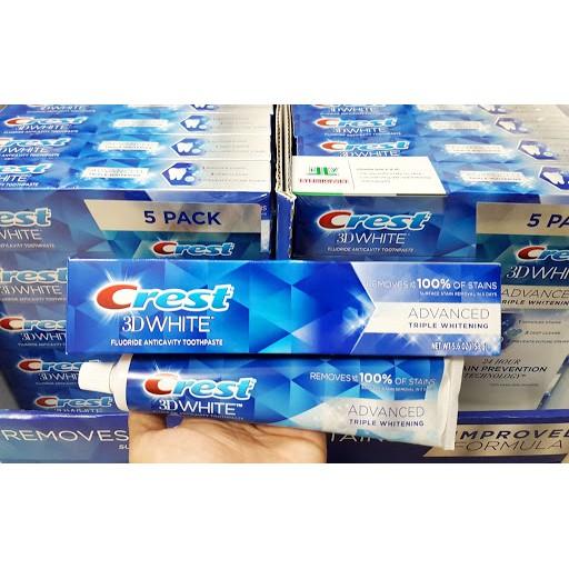 Kem Đánh Răng Crest 3D white 158g/147g - Mỹ | Shopee Việt Nam