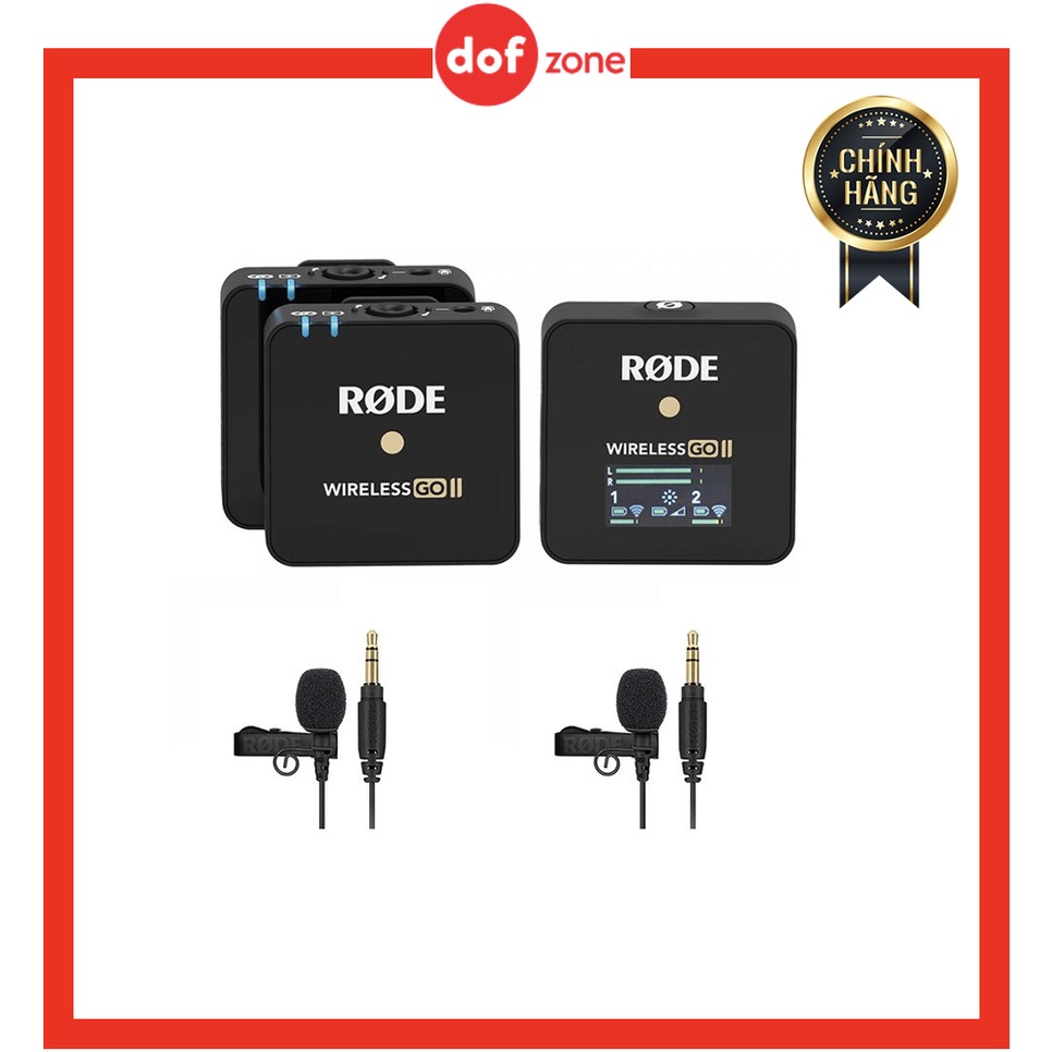 Combo Microphone Rode Wireless Go II ( 2 phát và 1 thu ) kèm 2 ...