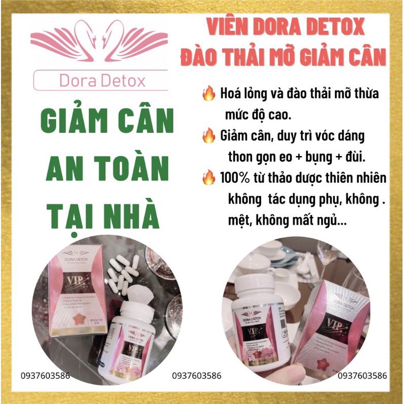 VIÊN DORA DETOX VIP GIÚP ĐÀO THẢI MỠ GIẢM CÂN CHO MỌI CƠ ĐỊA, GIẢM NHANH KHÔNG MỆT MỎI, CAM KẾT ...
