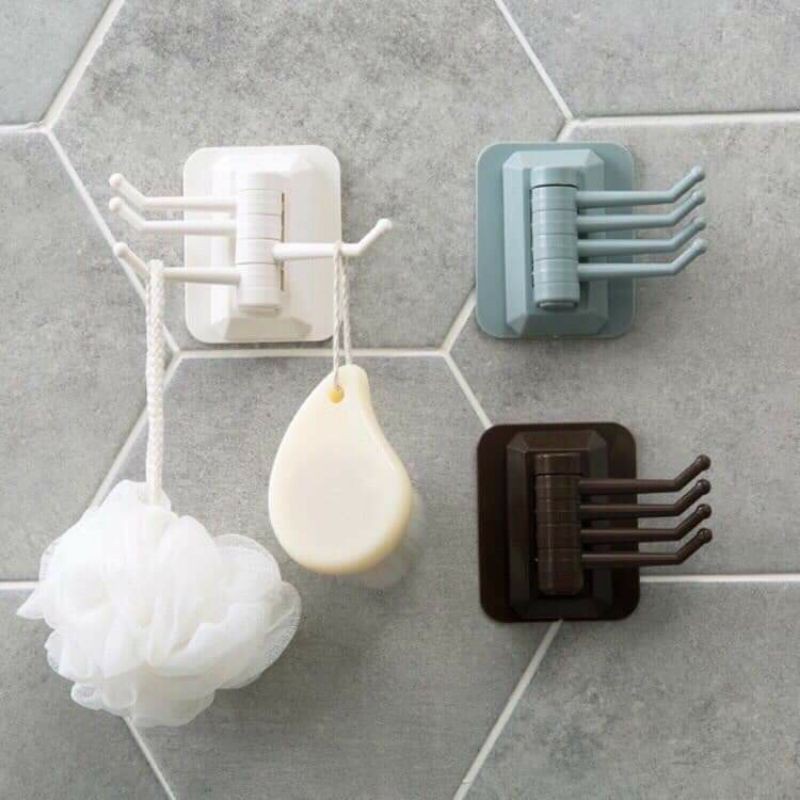 MÓC TREO DÁN TƯỜNG 4 NHÁNH XOAY 180 (2c) | Shopee Việt Nam