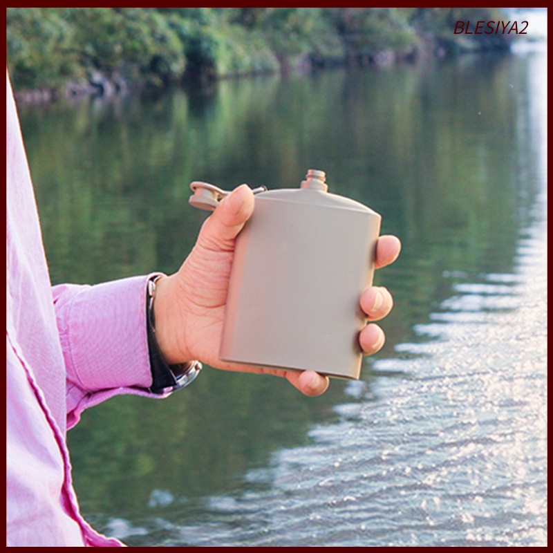 Portable Titanium Hip Flask Liquor Drink Bottle Container Barware 260ml ...