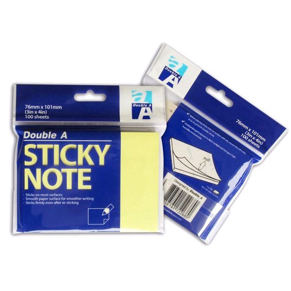 Giấy note vàng 3x3 Double A (76mm x 76mm) | Shopee Việt Nam