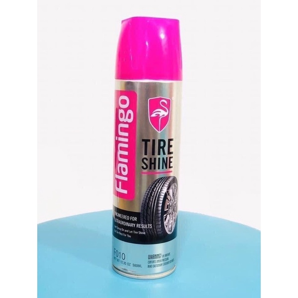 Bình xịt dưỡng bóng vỏ lốp ô tô, phục hồi nhựa đen Flamingo F010 ...