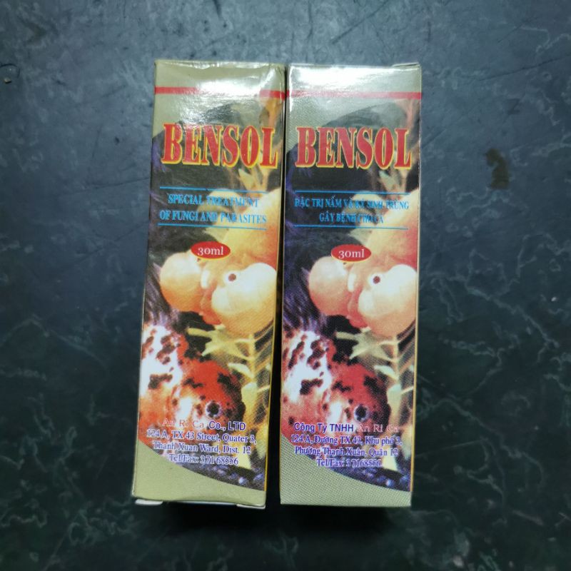 Bensol trị nấm, ký sinh trùng gây bệnh cho cá cảnh CHAI 60ML | Shopee Việt Nam