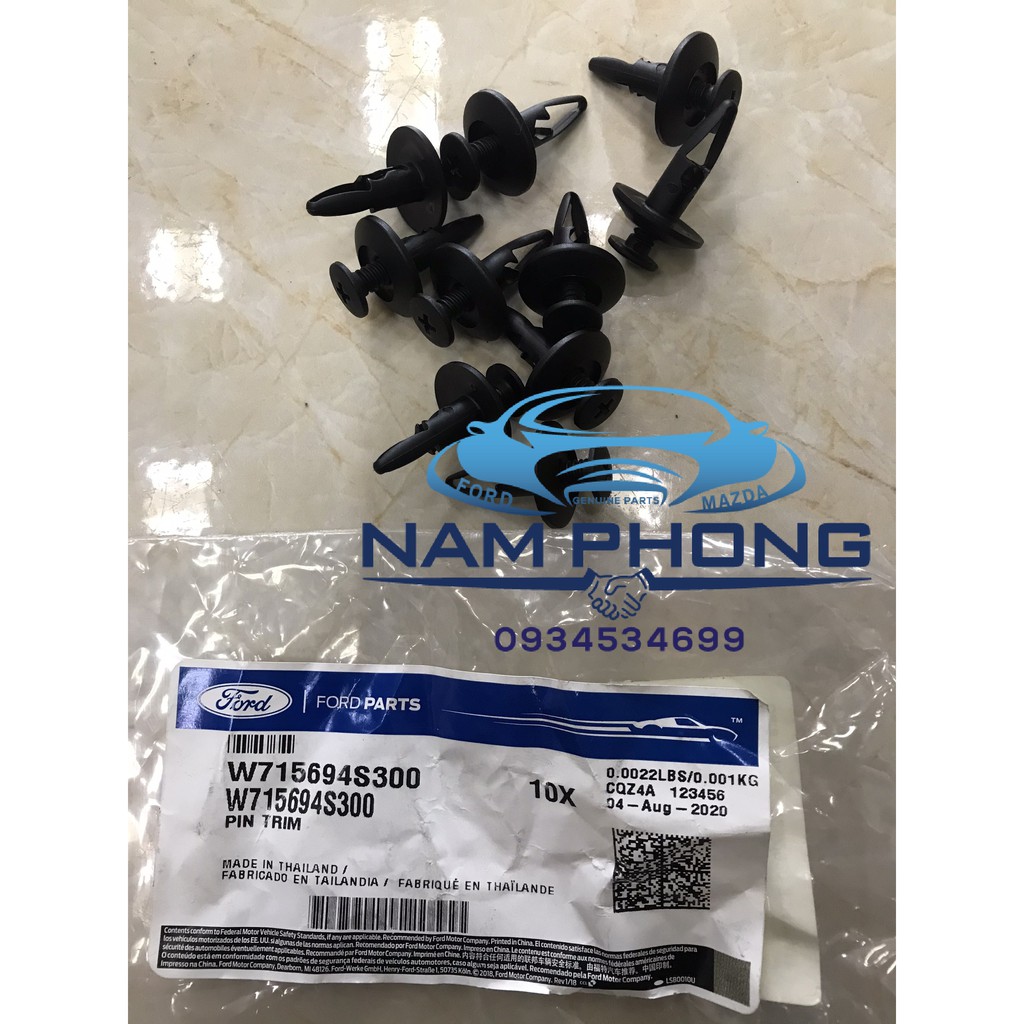 Vít cài chắn bùn lòng vè Ranger Everest BT50 bộ 5 nở cài - W715694S300 ...