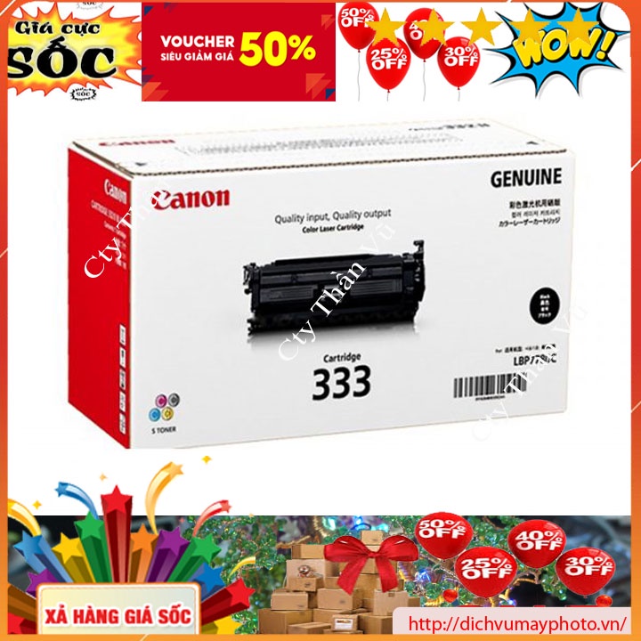 Hộp mực in CANON 333 dành cho máy in Canon LBP 8100N/ 8780X/ 6780X với tính ổn định cao, tương ...