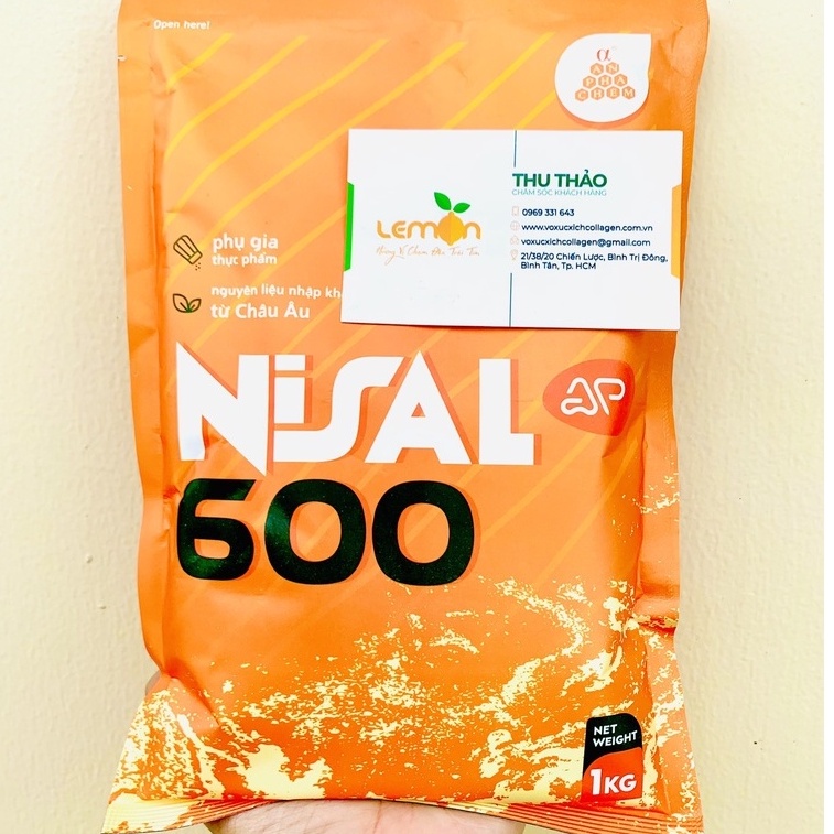 1Kg Muối đỏ NISAL 600 cao cấp - Giữ màu cho thịt làm lạp xưởng, jambon ...