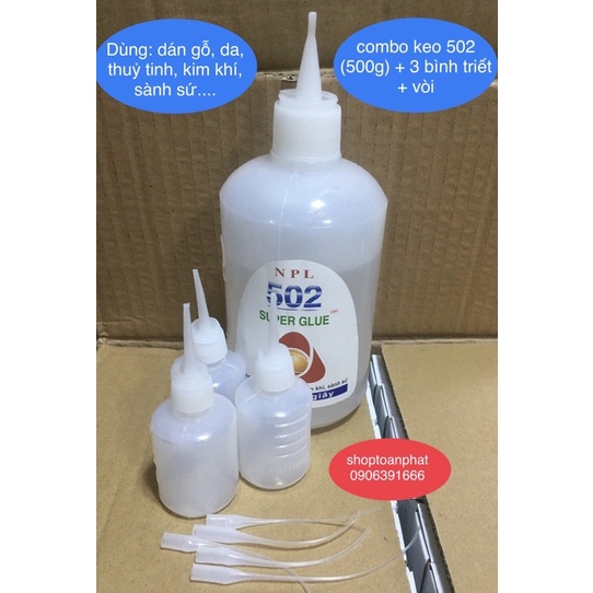 Combo Keo 502 (500g), keo dán gỗ, sắt, da, kim khí, sành sứ | Shopee Việt Nam