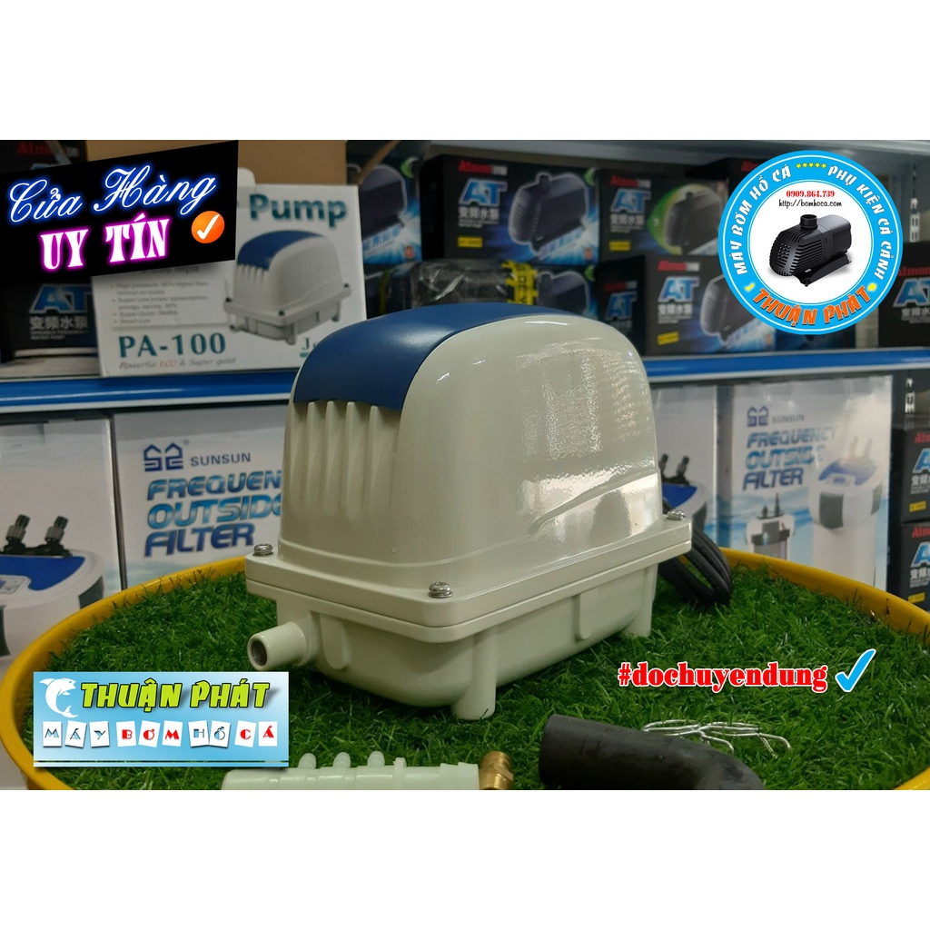 Máy Sủi Oxy Jecod PA60 - PA80 - PA100 ( PA 60 38w, PA 80 55w, PA 100 65w) Máy Sục Khí Oxy Cho Hồ ...