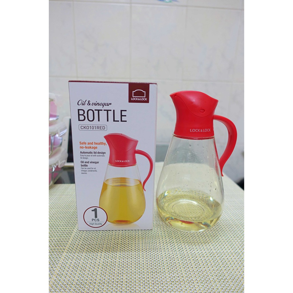 Bình đựng dầu ăn thủy tinh Lock&Lock có van tự động mở nắp CKO101 550ML, LLG706 300ML ...