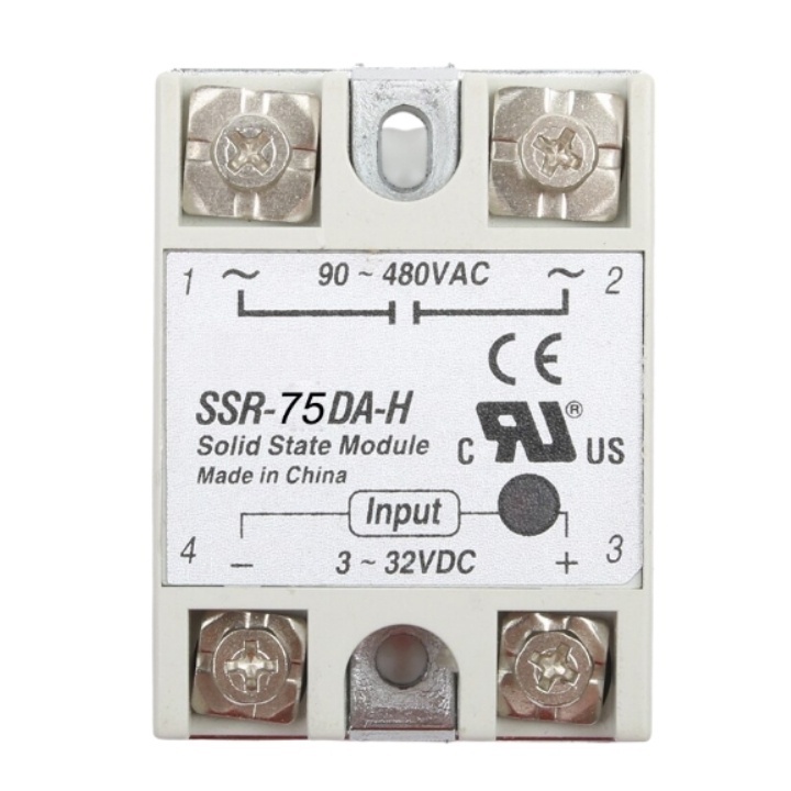 Rơ le bán dẫn SSR-75DA-H chuyển điện áp từ 3-32VDC thành 90-480VAC với dòng điện 75A | Shopee ...