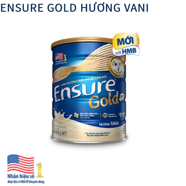 Ensure gold hương vani 900g | Shopee Việt Nam
