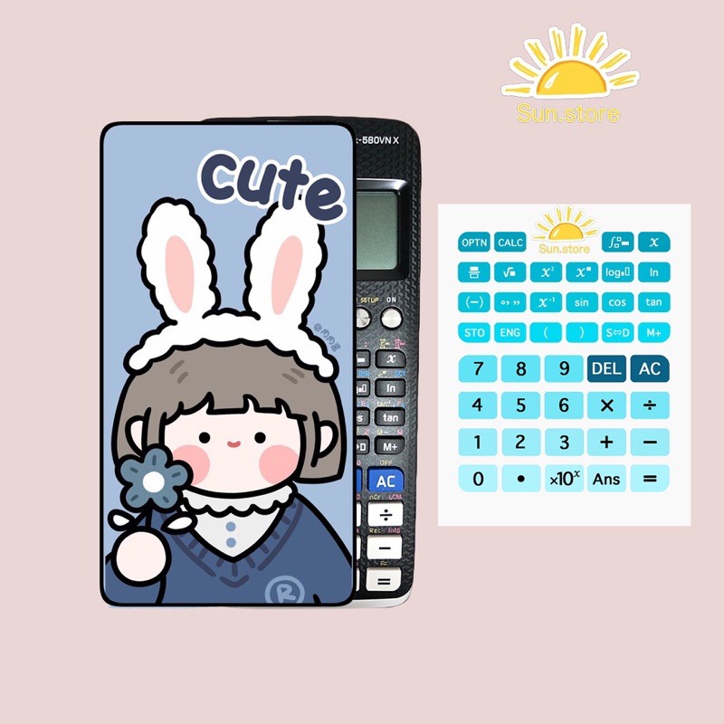 Miếng decal dán máy tính casio/vincal có in hình theo yêu cầu | Shopee ...