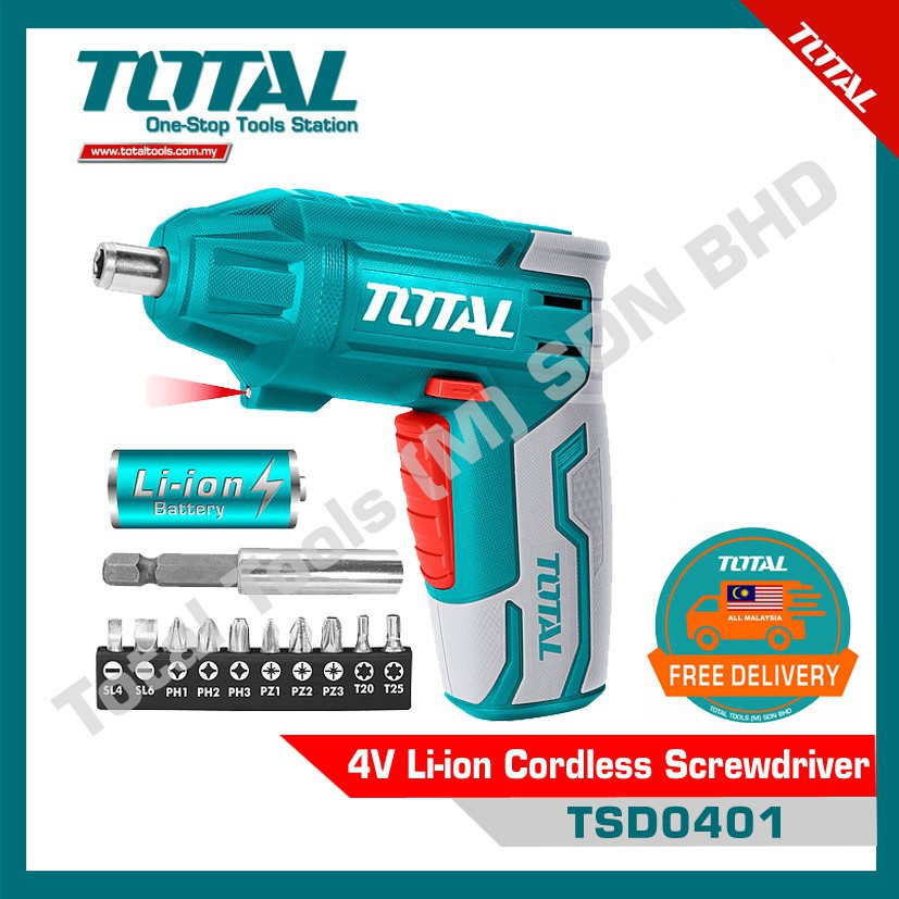 Máy Siết vít dùng pin Lithium 4V TOTAL TSDLI0401 | Shopee Việt Nam