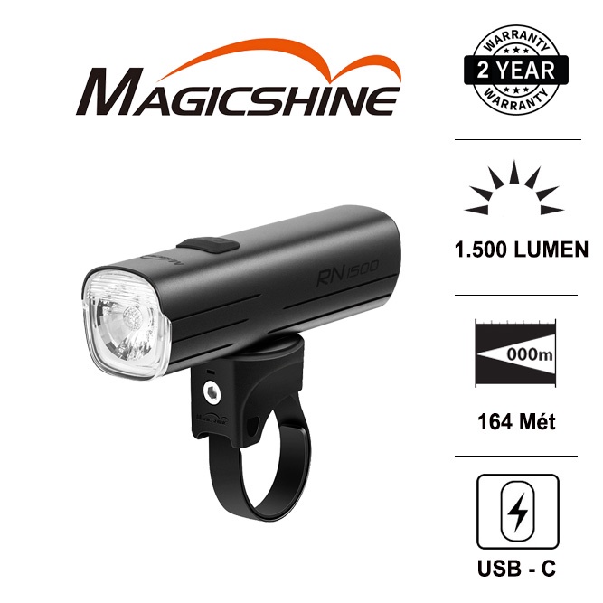 Đèn xe đạp MAGICSHINE RN 1500 độ sáng 1500lm chiếu xa 164m sạc USB-C ...