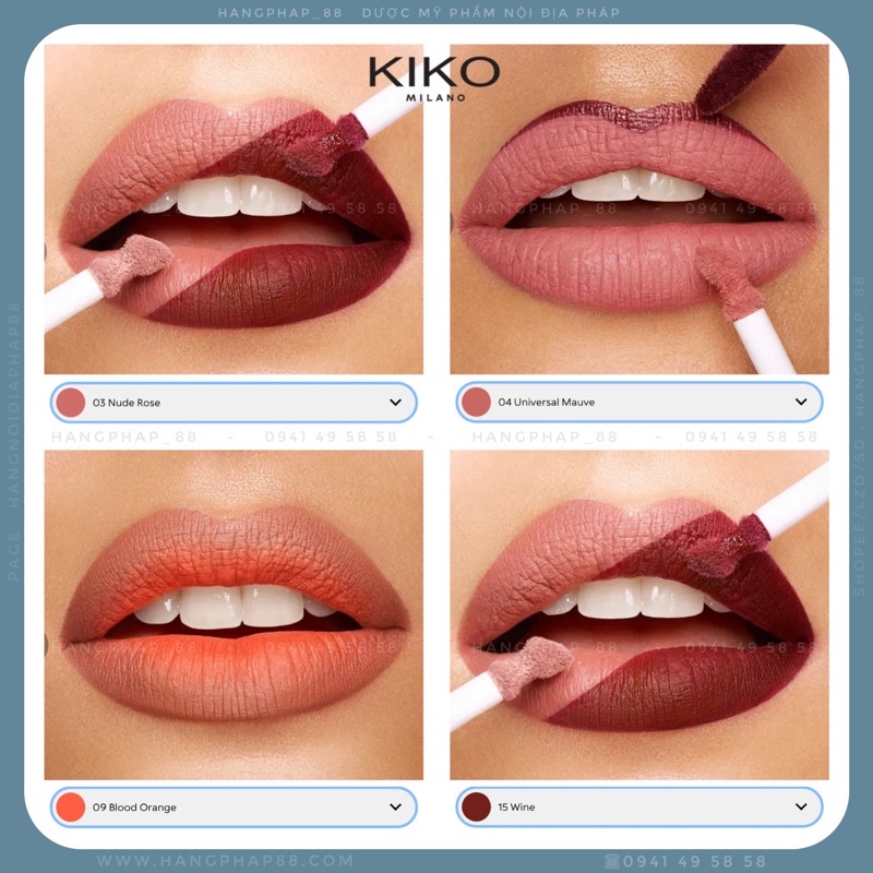 Son KiKo Lasting Matte Veil Liquid Lip Colour | Shopee Việt Nam