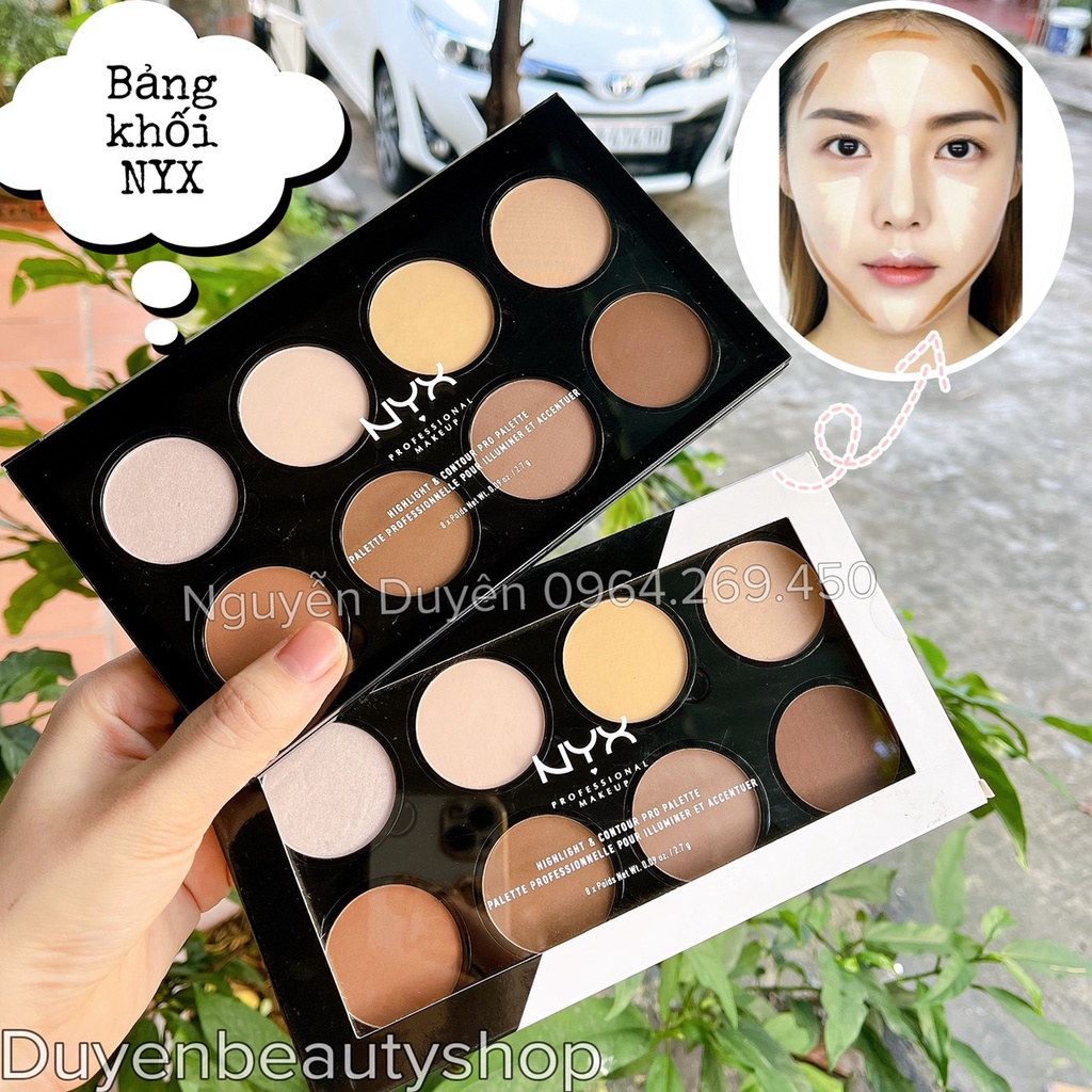 BẢNG TẠO KHỐI NYX 8 Ô HIGHLIGHT & CONTOUR PRO PALETTE 2.7g {Chính Hãng} | Shopee Việt Nam
