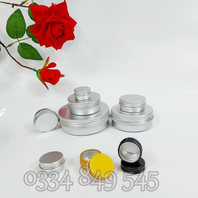 Hũ nhôm đựng kem , lọ thiếc chiết mỹ phẩm 5g 10g 15g 20g 30g 50g 100g 150g 200G | Shopee Việt Nam