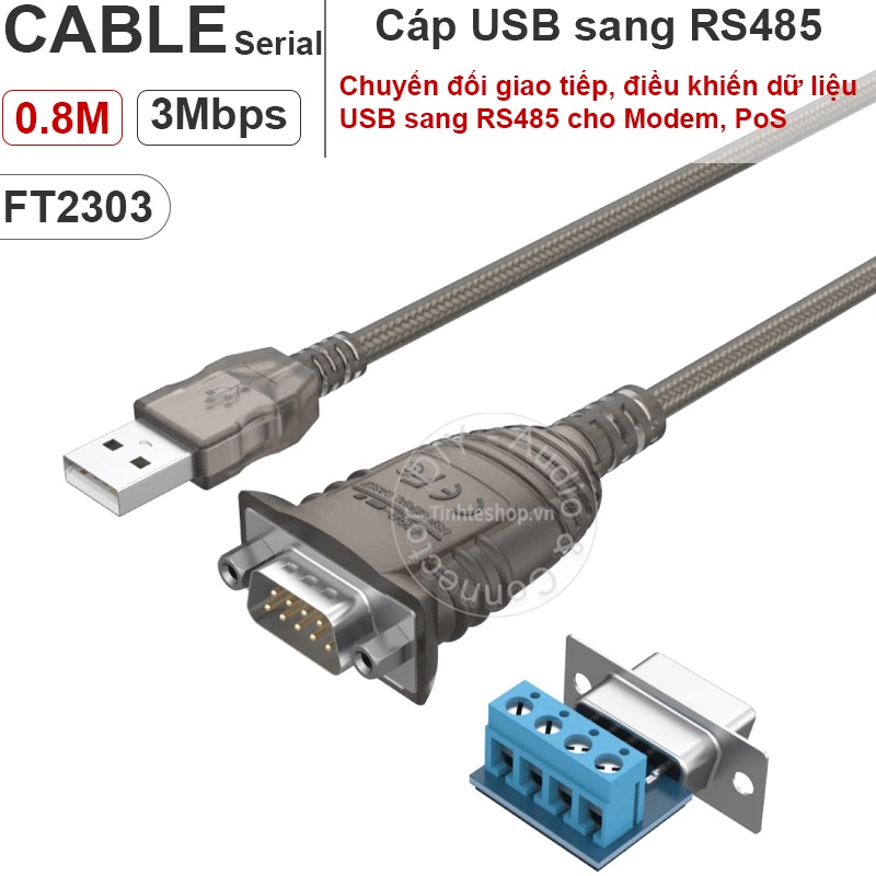 Cáp USB sang RS485 Unitek Y-1081 80Cm - USB to RS485 | Shopee Việt Nam