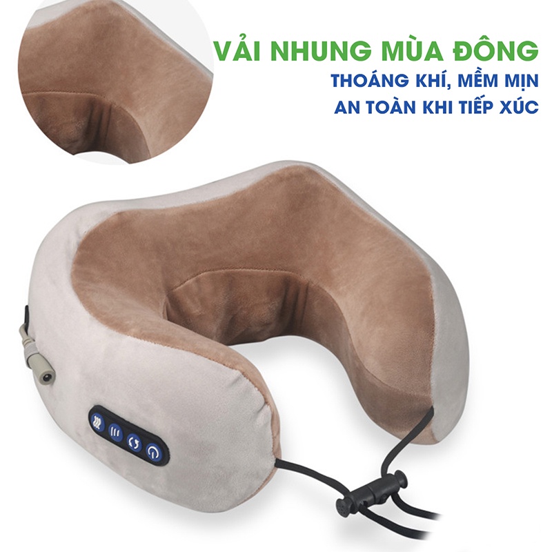 Gối Massage Cổ Chữ U Dùng Đeo Cổ Takara Đa Chức Năng Trị Liệu Giảm Đau Mỏi Cổ Vai Gáy Shopee