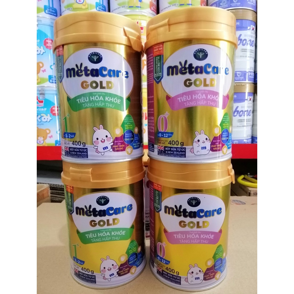 Sữa bột Metacare Gold số 0+, 1+, 2+ Lon 400g (MẪU MỚI) | Shopee Việt Nam