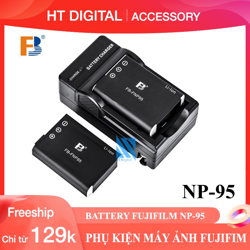 Pin Sạc NP-95 Cho Fujifilm X100 X100S X100T X70 X30 XF10 NP95 X-S1 GXR ...