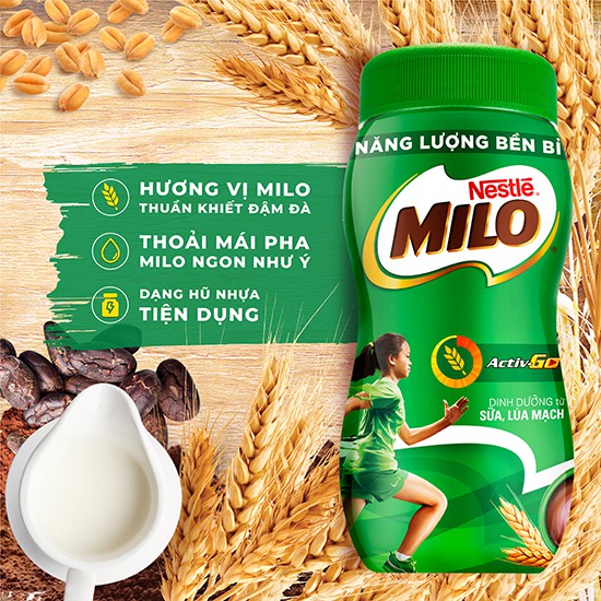 Thức uống lúa mạch Nestlé Milo nguyên chất 400g (hũ nhựa) | Shopee Việt Nam