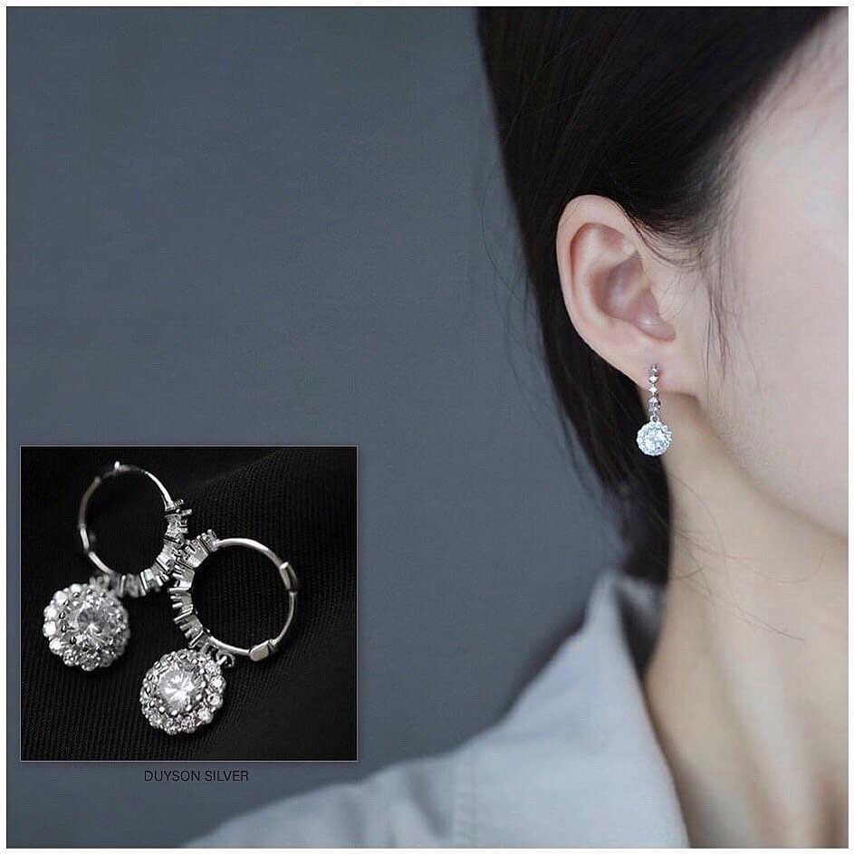 Khuyên tai bạc nữ Cupcake bạc Ý 925 mạ vàng trắng cao cấp DUYSON SILVER ...