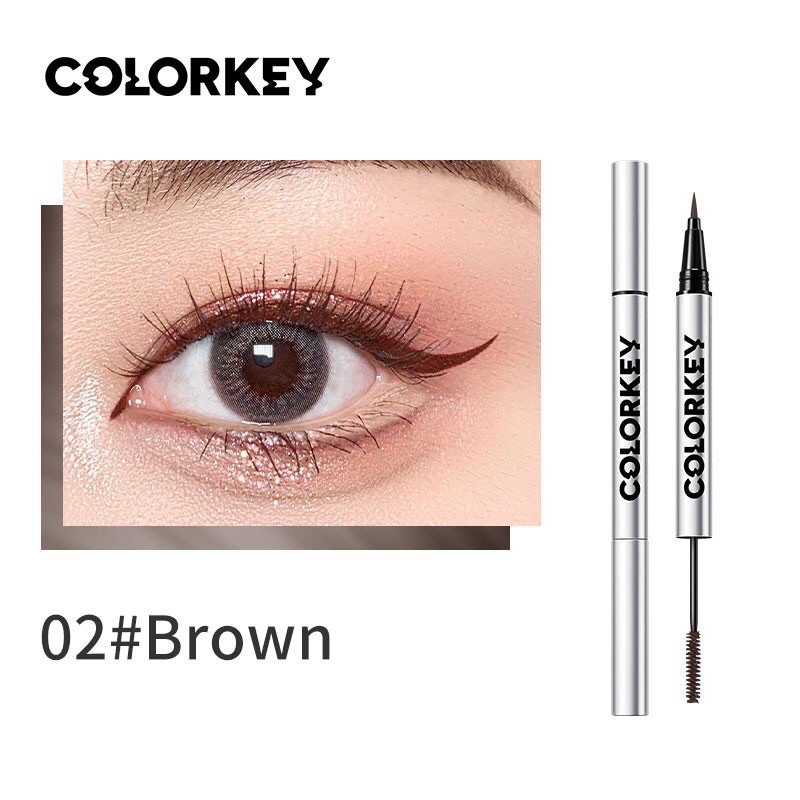 mascara colorkey 2 đầu kèm kẻ mắt màu nâu | Shopee Việt Nam