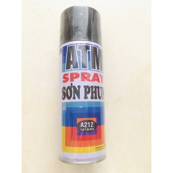 Sơn xịt, Sơn phun ATM A212 (falt black) đen mờ | Shopee Việt Nam