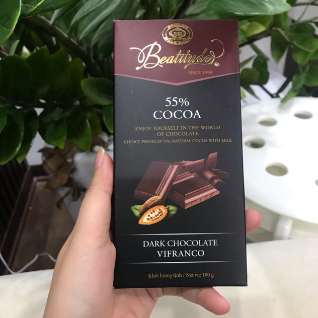 Socola đen Beatitude 55% cacao thanh 100g | Shopee Việt Nam