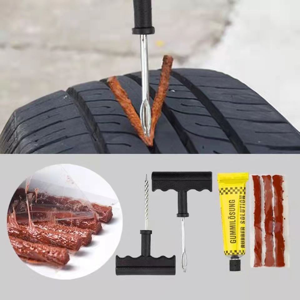 Bộ sản phẩm vá vỏ xe không ruột cao cấp Tire Plugs Insert Tool giúp vá ...