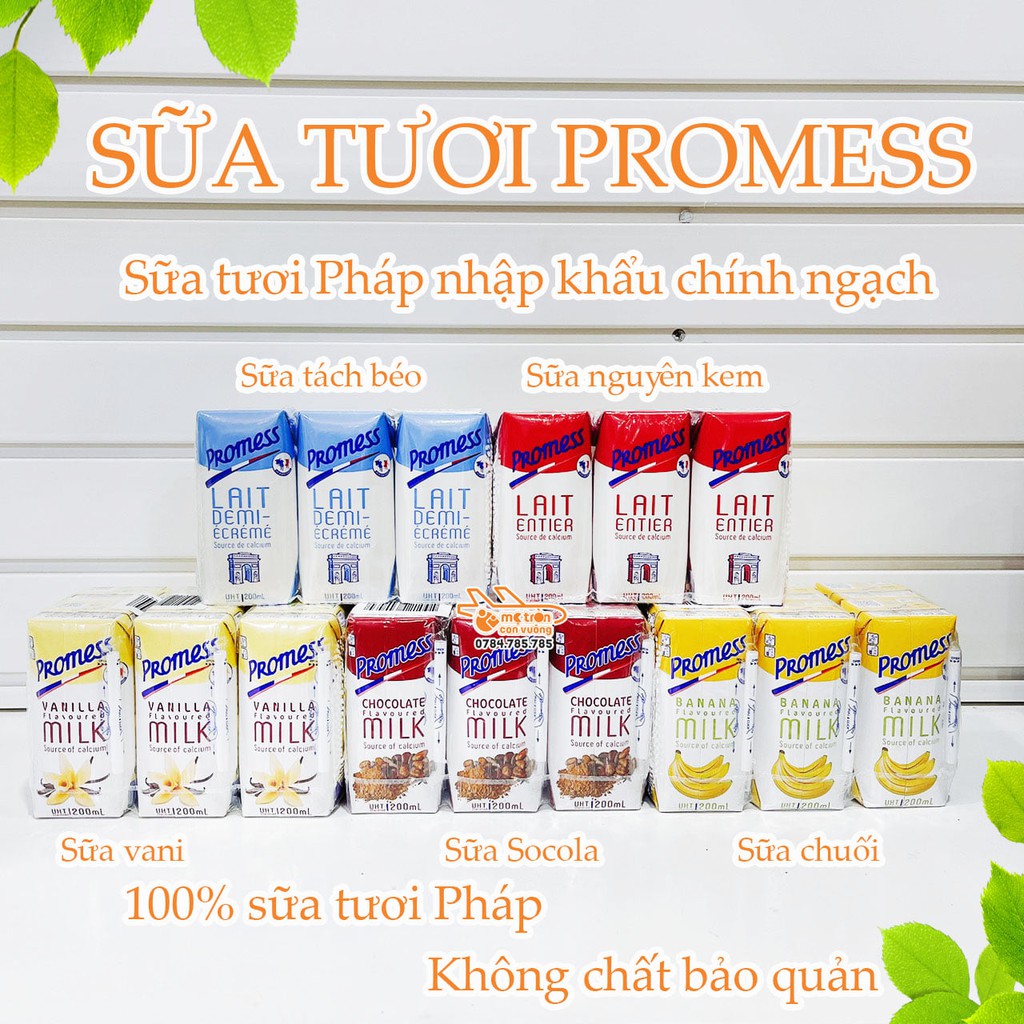 Sữa tươi Promess hộp 200ml | Shopee Việt Nam