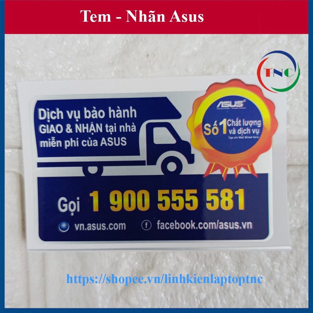 Nhãn Dán Asus Trang Trí Laptop Asus - Nhãn Dịch vụ bảo hành - tem nhãn ...