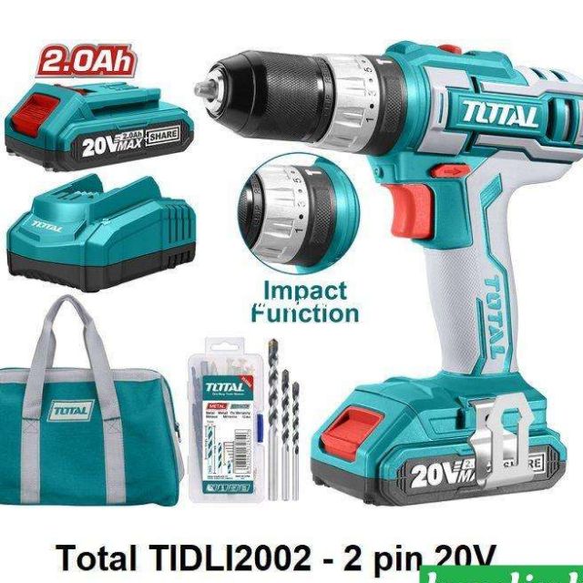 Máy khoan búa dùng pin Lithium 20V total TIDLI2002 | Shopee Việt Nam