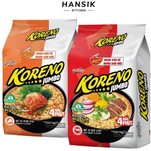 [Lốc 10 gói] Mì cay Hàn Quốc Koreno Jumbo Paldo - Mì gói ăn liền vị kim ...